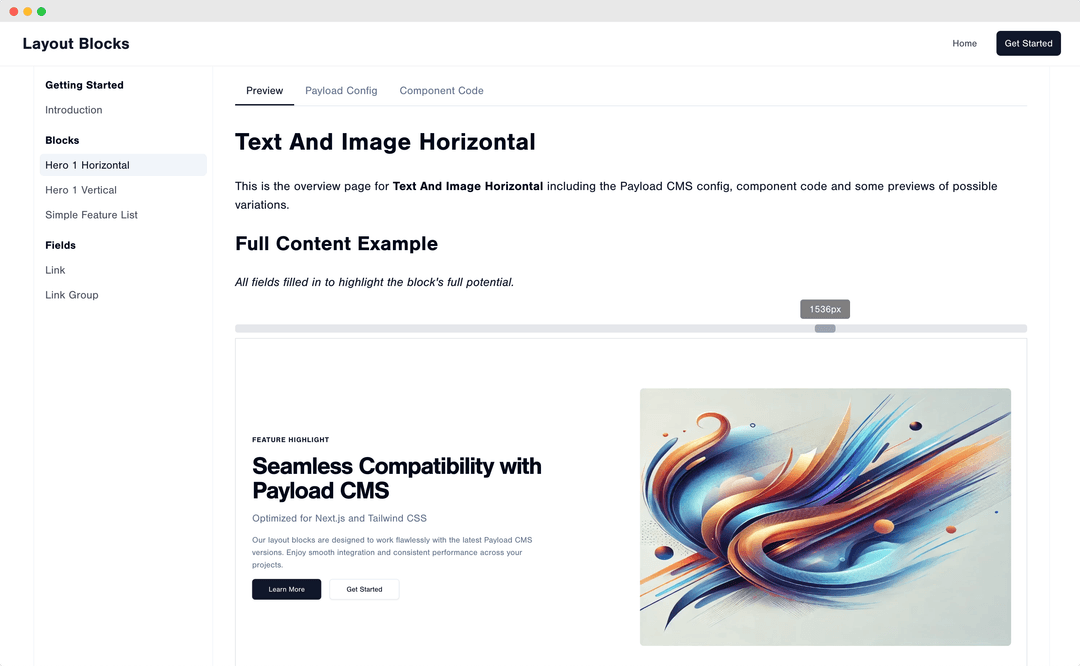 Layout Blocks Library for Payload CMS